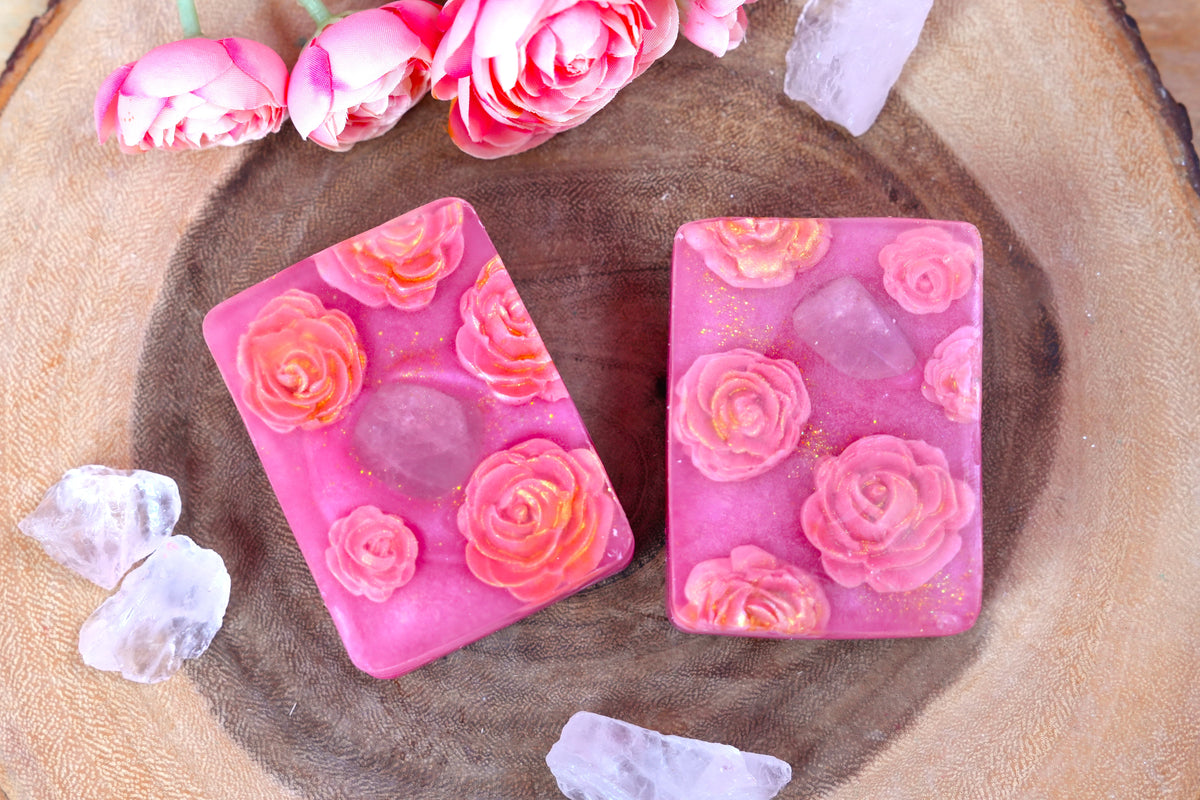 Blush Blossom Crystal Soap Bar | Skinderella