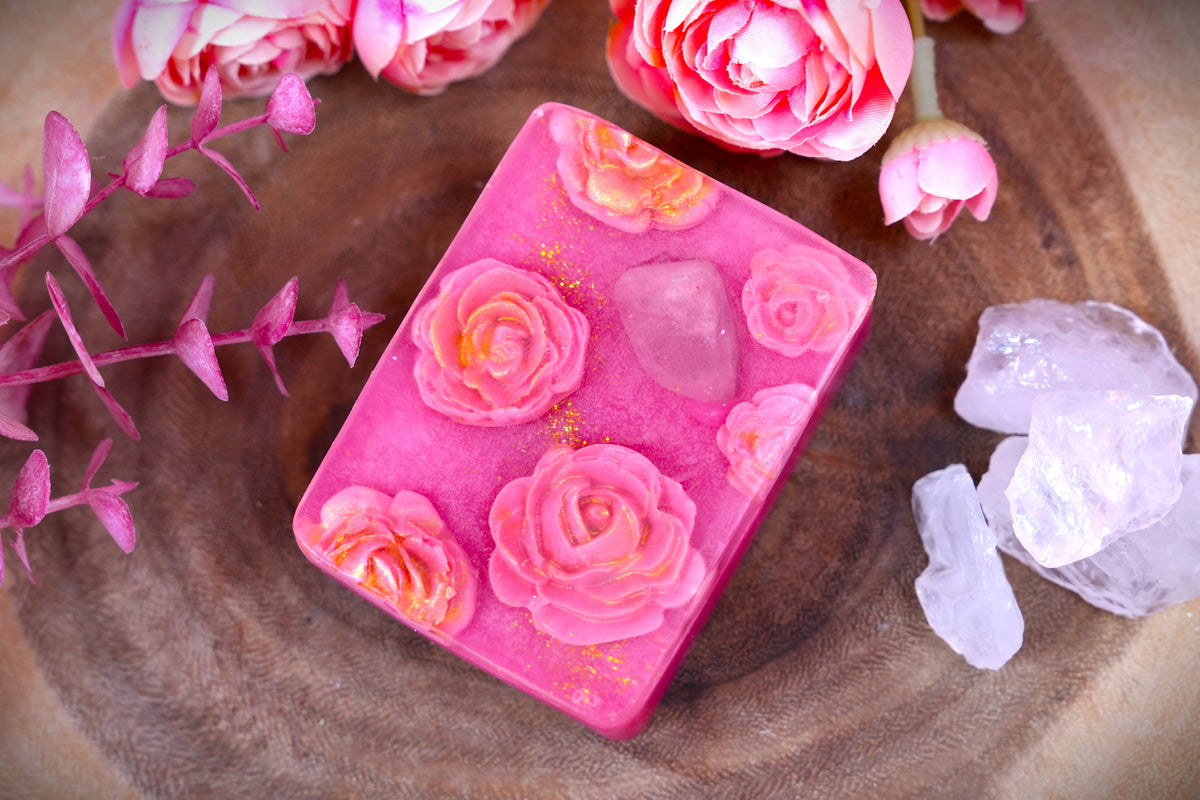 Blush Blossom Crystal Soap Bar | Skinderella